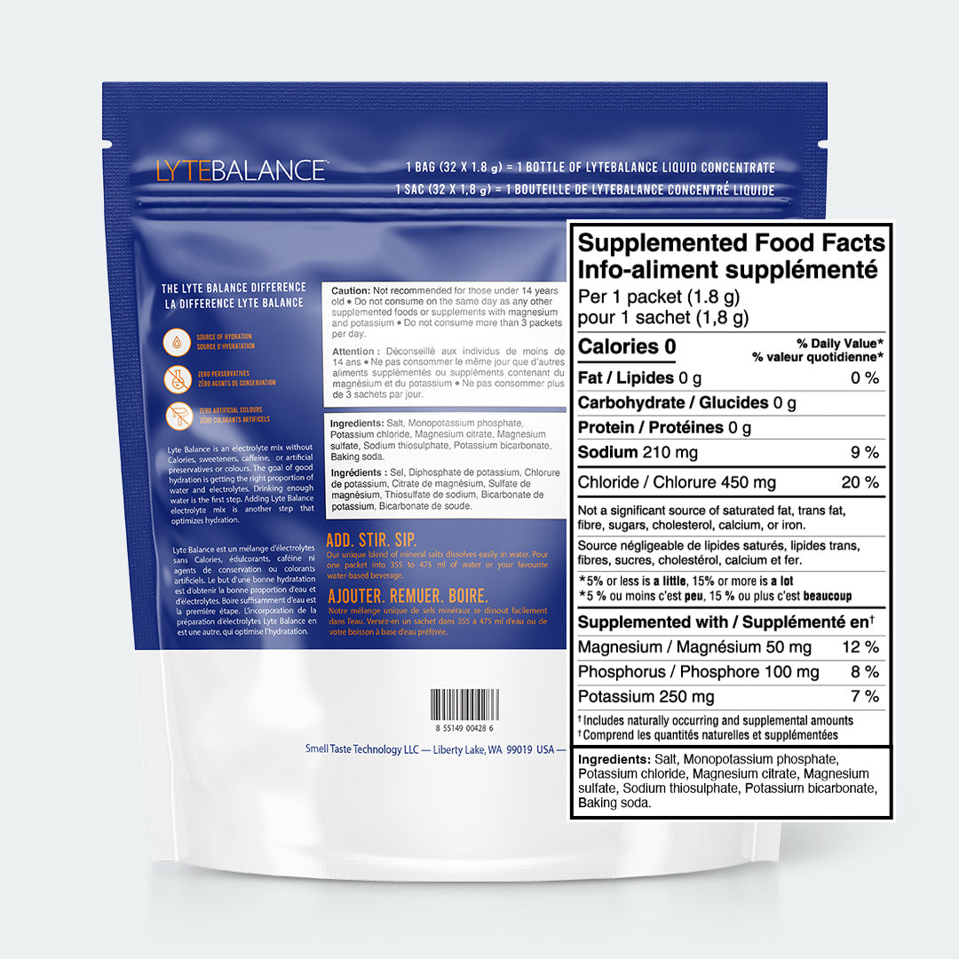 Lyte Balance POWDER Naturally Salty Drink Mix